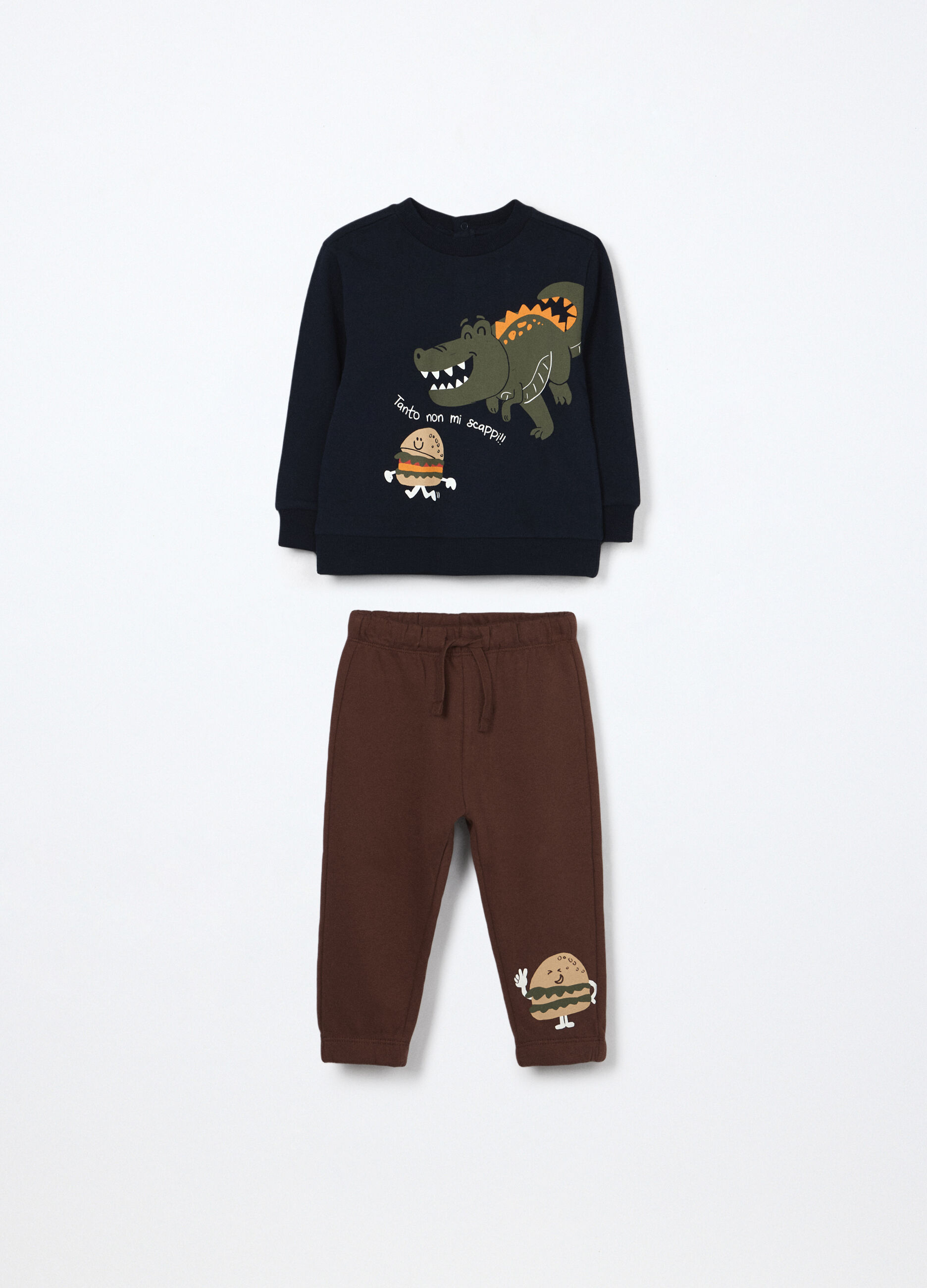 Jogging set in puro cotone fleece neonato | BLUKIDS